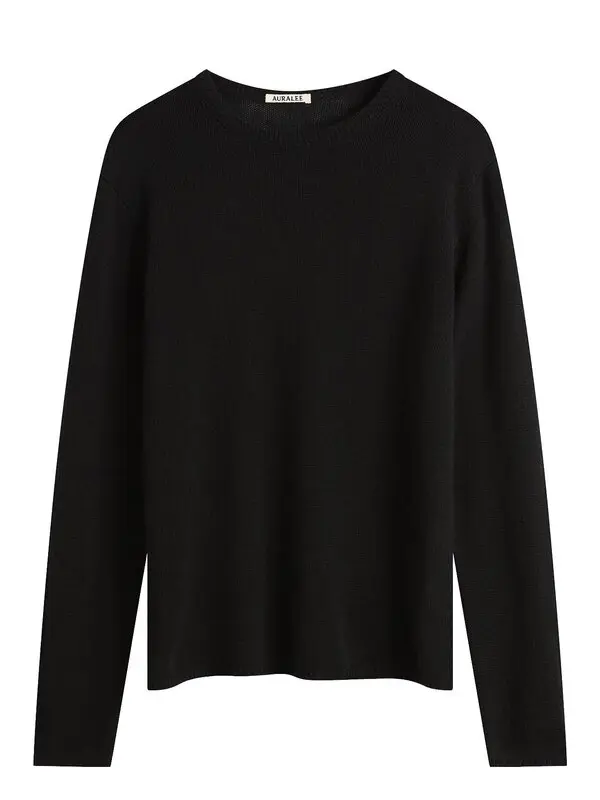 Auralee Summer Cashmere Knit Jumper - Black