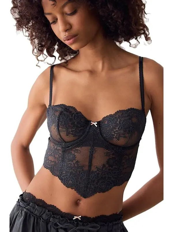SKARLETT BLUE Captivate Lace Corset Cami - Black
