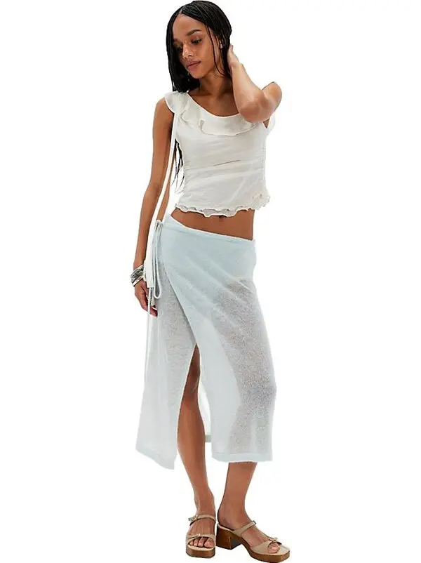 GEEL Kate Wrap Skirt - Light Blue