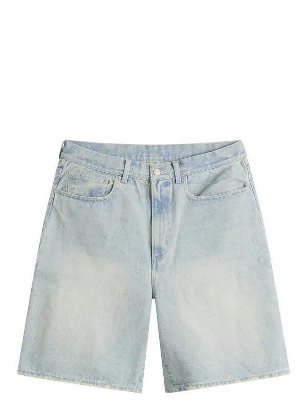 BEAMS Damage Denim Shorts - Ice Wash