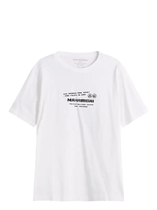 MAHARISHI Japanese Menko Card T-shirt - White
