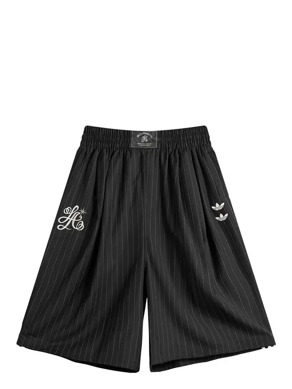 Adidas X Willy Chavarria Pinstripe Shorts - Black/white