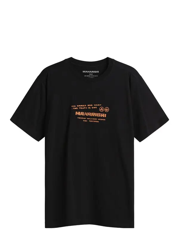 MAHARISHI Japanese Menko Card T-shirt - Black