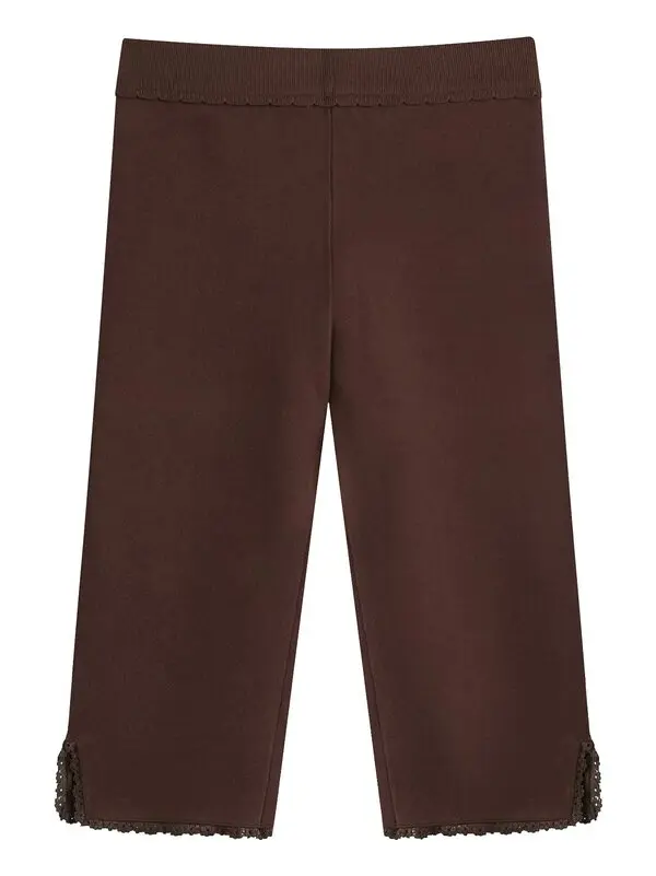 HOUSE OF SUNNY Classic Capri Pants - Coffee