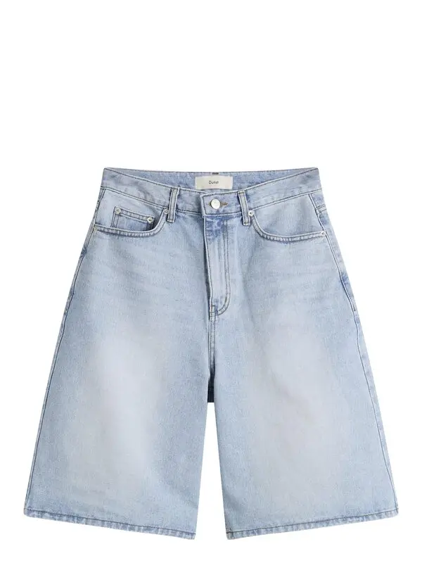 DUNST Bermuda Denim Shorts - Light Blue