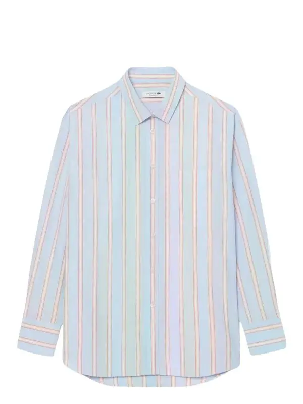 Lacoste Oversized Striped Shirt - Blue