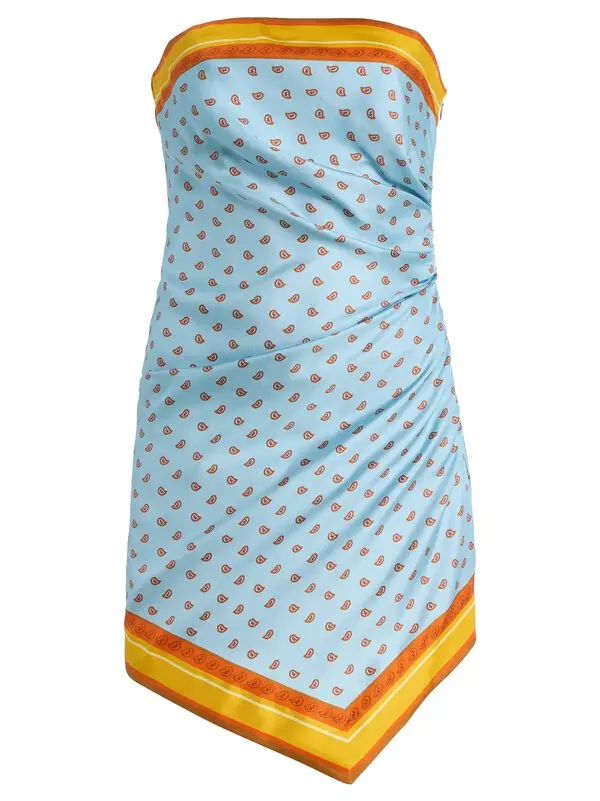 Christopher Esber La Isla Bandana-print Silk-twill Mini Dress - Multi
