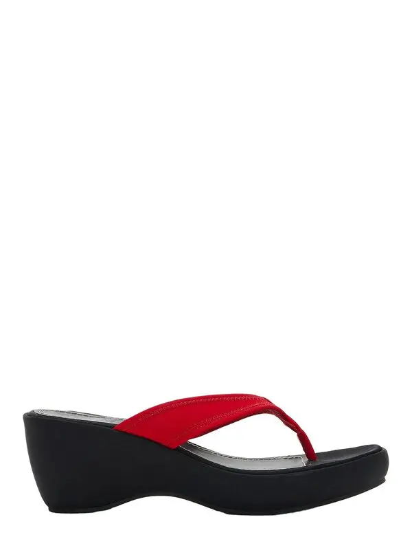 Staud Remy Thong Wedge Sandals - Black