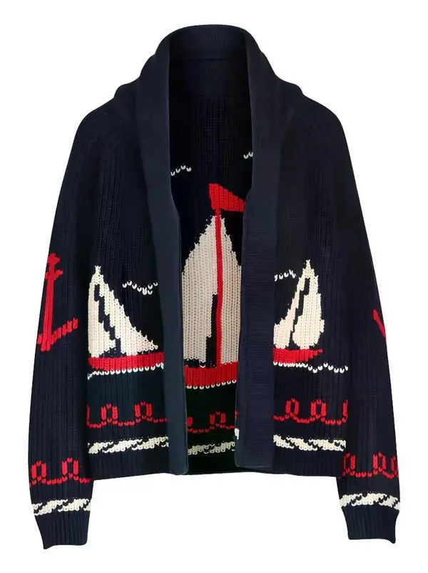 The Great. Long-sleeved Cardigan - Blue