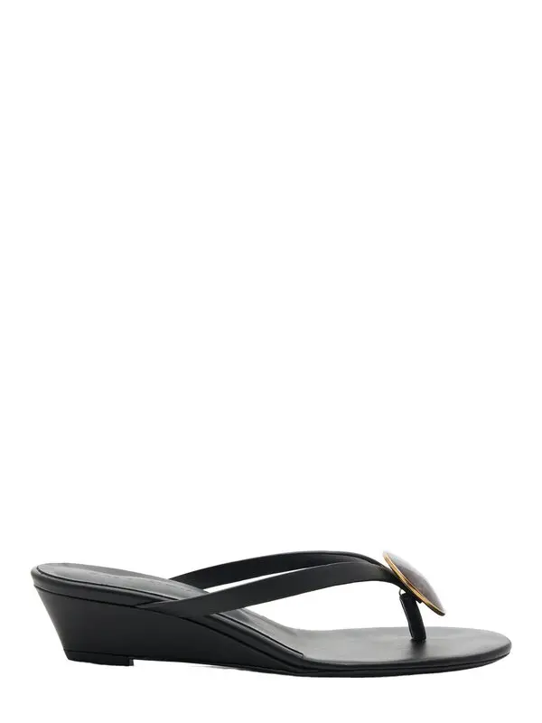 Christopher Esber Doma Wedge Flip-flop Sandals - Black