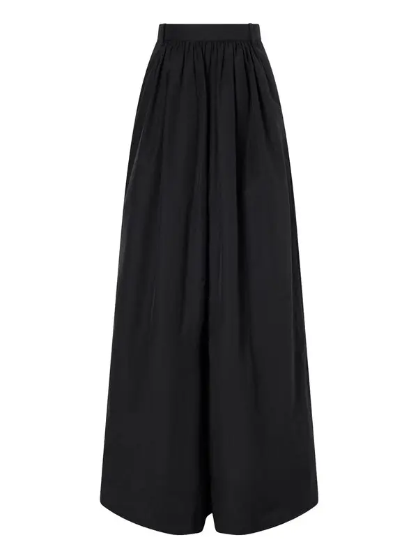 Ralph Lauren Vannesa Pleated Wide-leg Trousers - Black