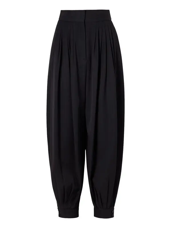 Altuzarra Chapman Pleated Wool Tapered Pants - Black