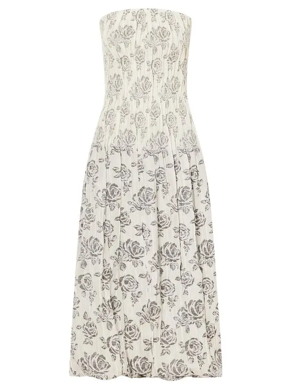 KALLMEYER Blanche Floral-brocade Gown - Neutrals