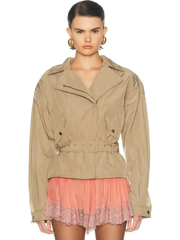 Saint Laurent Cropped Trench Coat - Marron Glace