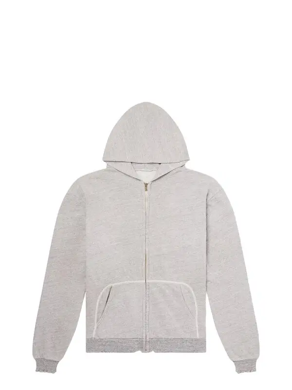 A.PRESSE Cotton-jersey Zip-up Hoodie - Gray