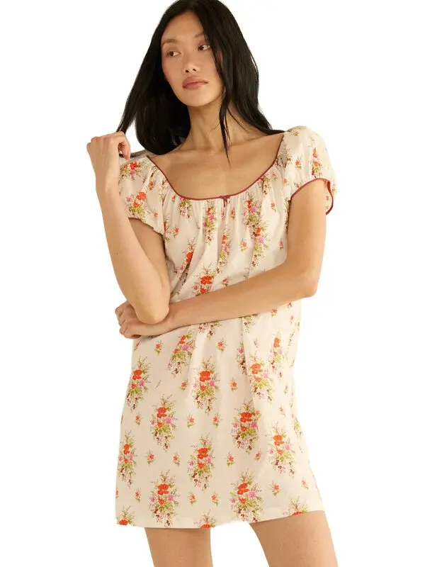 DÔEN Julia Organic Cotton Dress - Rose Petit Bouquet De Chamonix