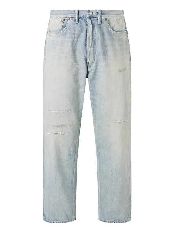 A.PRESSE No.37 Wide-leg Distressed Jeans - Blue