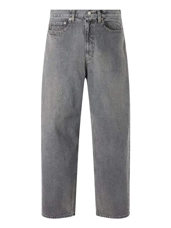 A.PRESSE Wide-leg Washed Denim Jeans - Gray