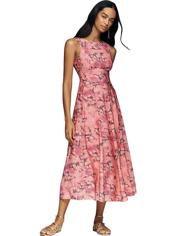 Endless Rose Sleeveless Floral Midi Dress - Pink Floral