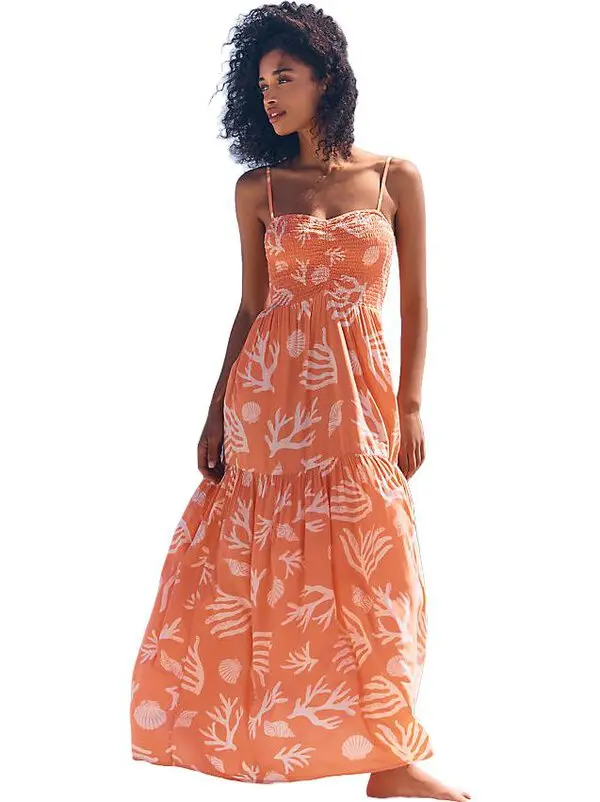L*Space Printed Mallorca Maxi Dress - Peach