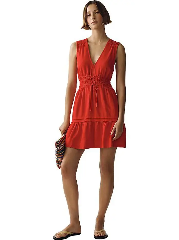 THE SOMERSET COLLECTION BY ANTHROPOLOGIE The Somerset Collection Sleeveless Mini Dress - High Risk Red
