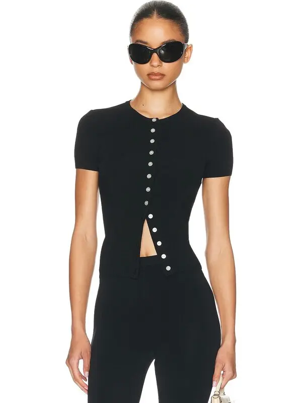 HELSA Beckette Knit Cardigan - Black