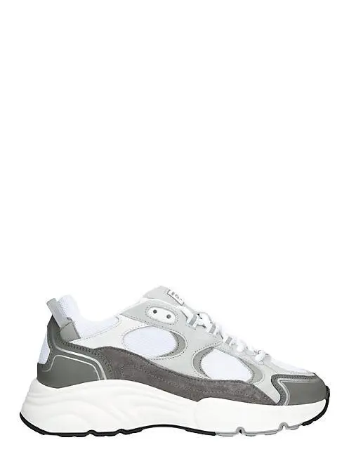 CLEENS Pulse Runner Leather And Mesh Trainers - White/comb