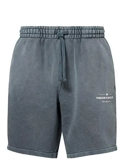 THE COUTURE CLUB Logo-print Cotton Shorts - Black