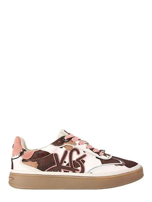 Kurt Geiger Leena Calf-hair Leather Trainers - Brown/oth