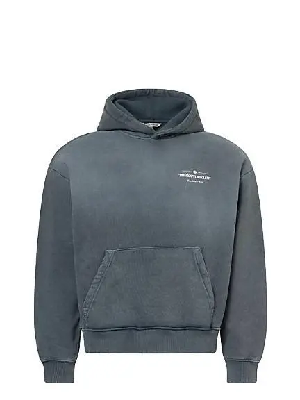 THE COUTURE CLUB Spray-wash Logo-print Hoodie - Black