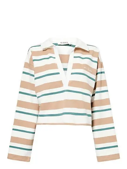 4TH & RECKLESS Sophie Rugby Stretch-cotton Top - Multi