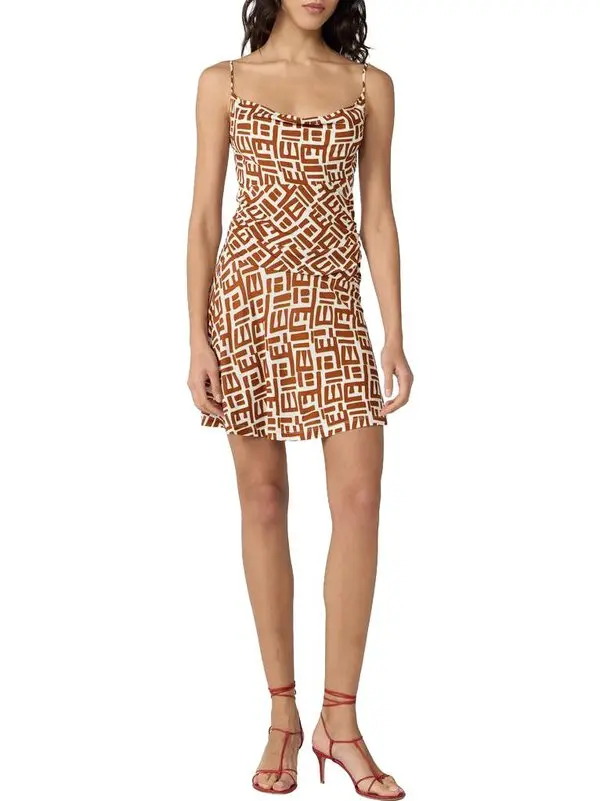 Diane Von Furstenberg Kai Abstract Print Minidress - Accra Geo Mini Varnish