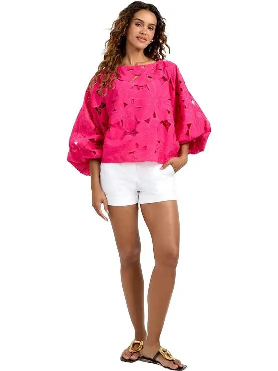 Trina Turk Coastal Lace Top - Peninsula Pink