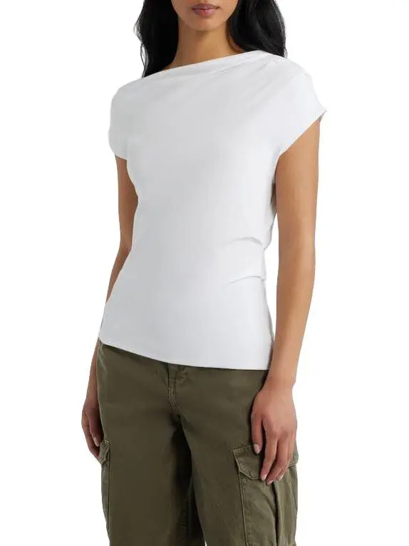 Mango Asymmetric One-shoulder Top - White