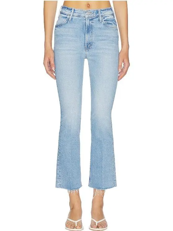 MOTHER Lil Petite Hustler Ankle Fray Jeans - Blue