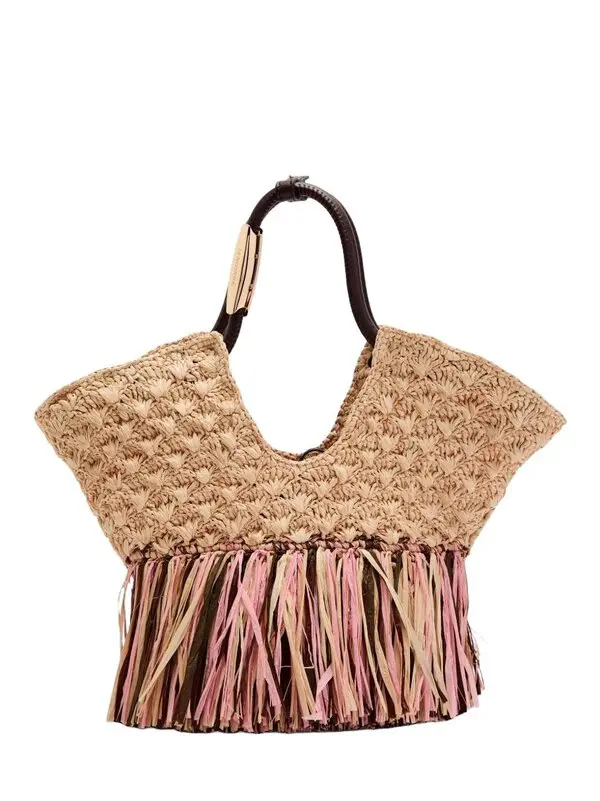 Zimmermann Goldentime Raffia Tote - Beige