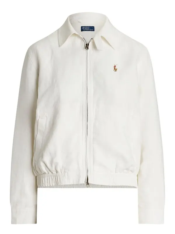 Polo Ralph Lauren Bomber Jacket With Logo - White