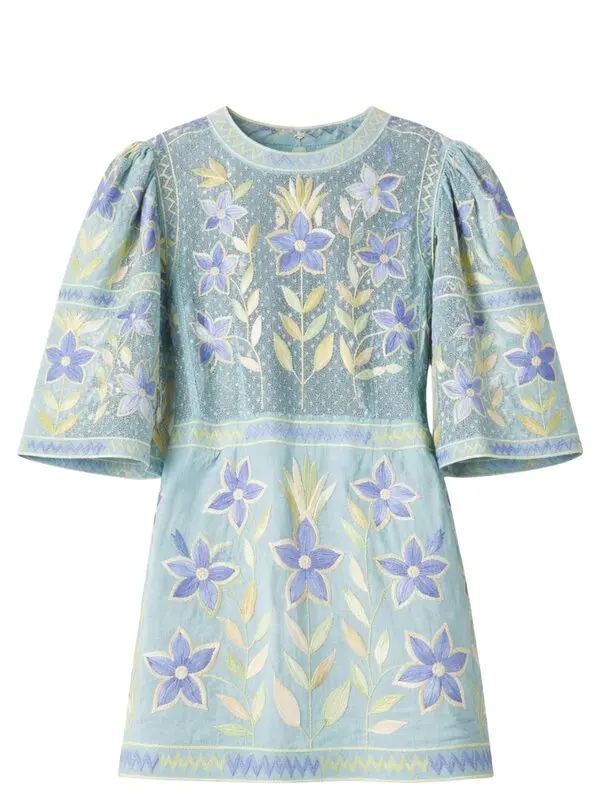 Antik Batik Carioca Dress - Sky Blue