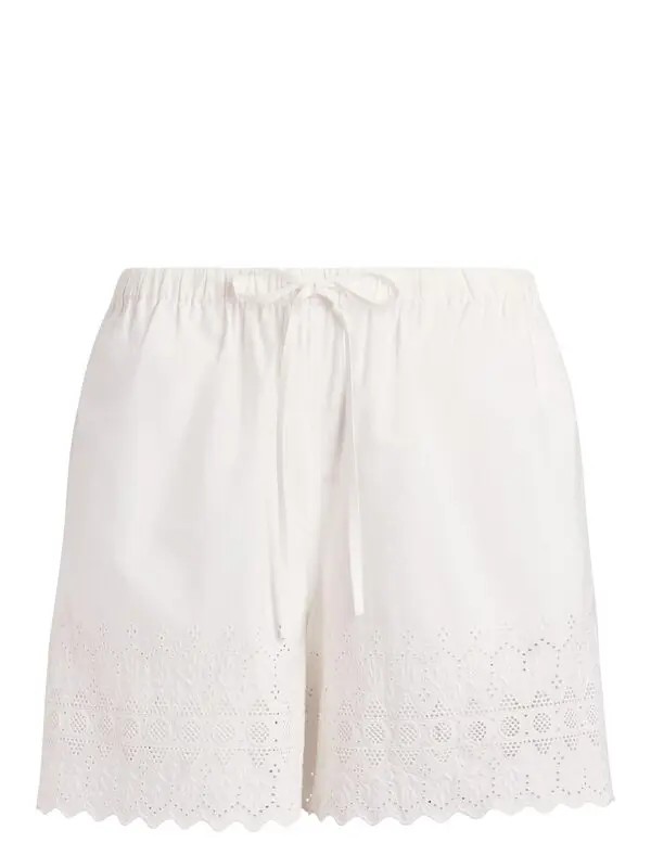 Polo Ralph Lauren Perforated Cotton Shorts - White