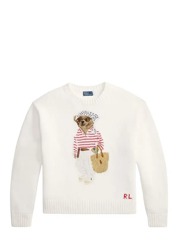 Polo Ralph Lauren Sweater With Embroidery - White