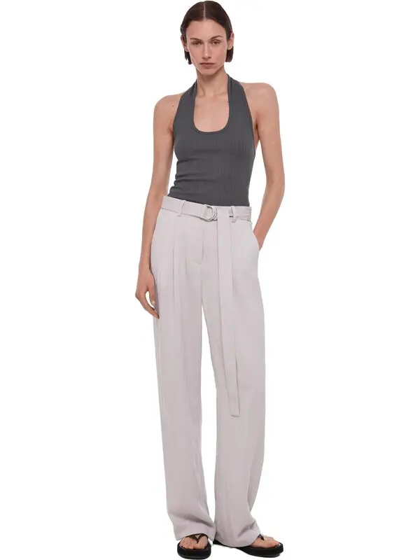 Helmut Lang Relaxed Pleated Trousers - Ice