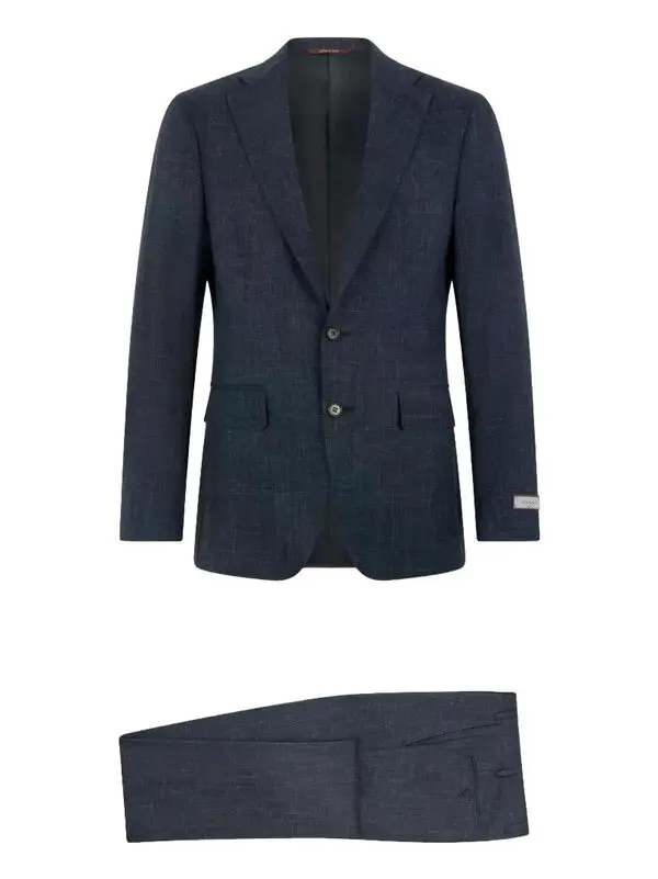 Canali Buttoned Single-breasted Suit - Blue