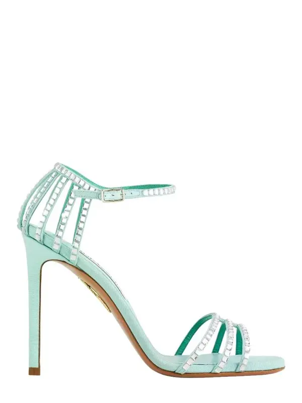 AQUAZZURA Sensation Crystal Heeled Sandals - Blue