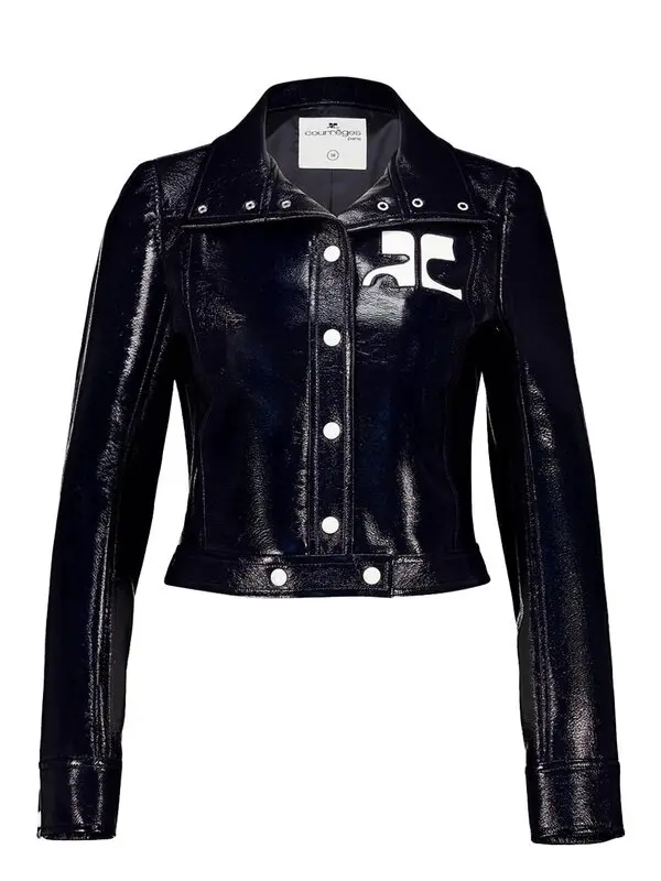 COURREGES Navy Reedition Vinyl Jacket - Blue