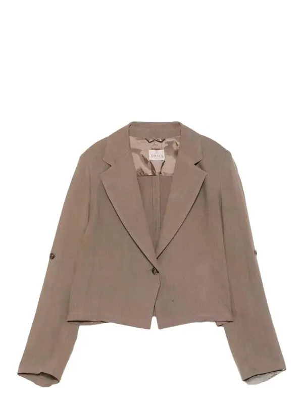 Marella Linen Cropped Jacket - Neutrals