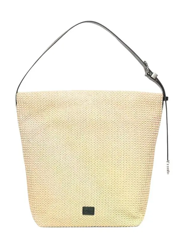 Pinko Shoulder Bag With Buckle Strap - Neutrals