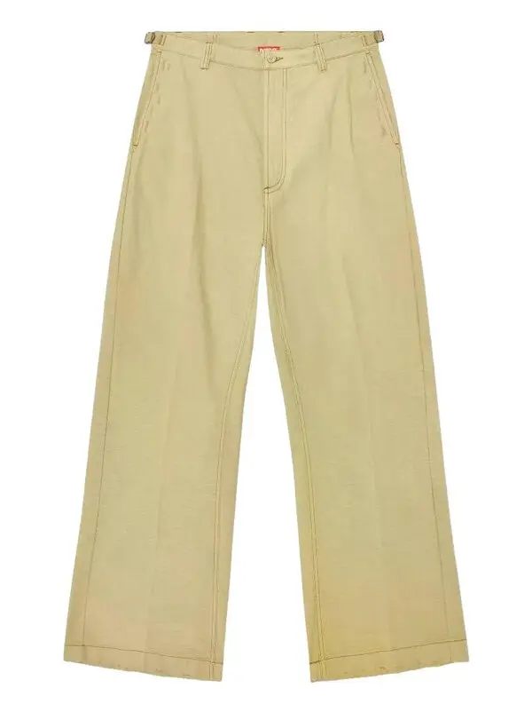 DIESEL® Cotton Ripstop Wide-leg Trousers - Neutrals