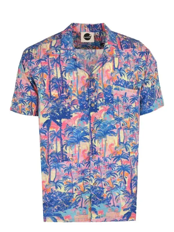 BOARDIES Havana Palm-print Shirt - Blue