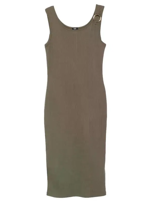 Liu Jo Logo-embroidered Midi Dress - Green