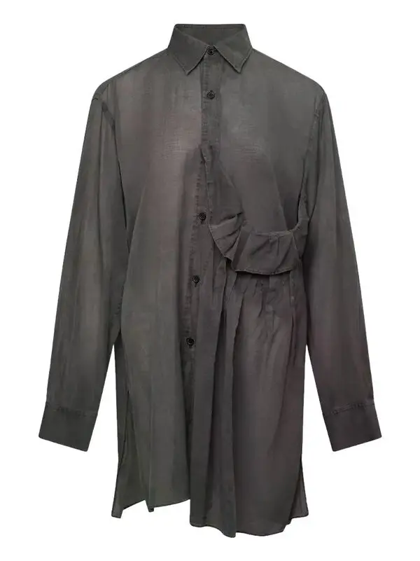 Y’s Tucked-detail Shirt - Grey